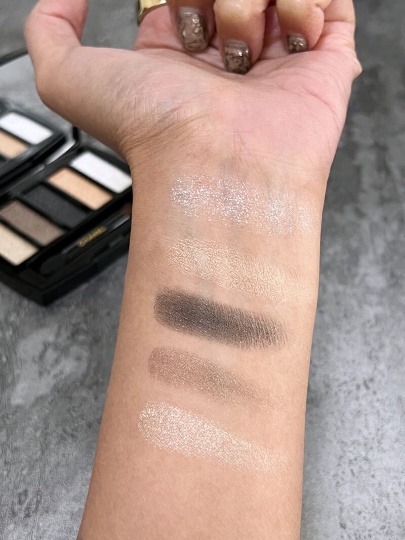 Swatches: Chanel Lumière Graphique Eyeshadow Palette - Hakme Beauty